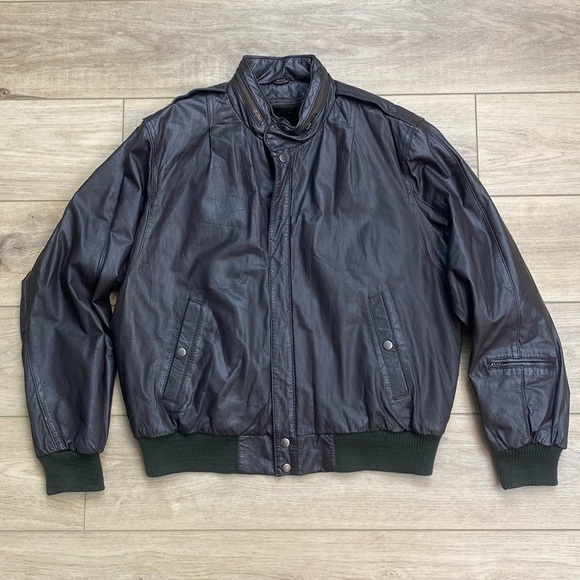 U2 Wear Me Out | Jackets & Coats | Vintage Real Leather Bomber Jacket ...